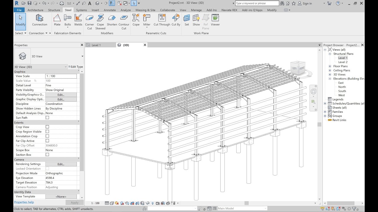 Structure Steel In Revit Part 1 Youtube
