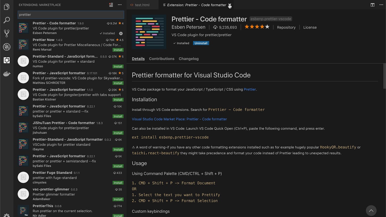 Prettier Code Formatter Visual Studio Code Printable Forms Free Online