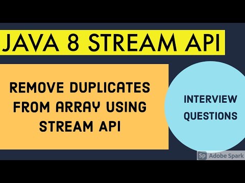Remove Duplicates From Array Using Java 8 Stream Api Java Interview