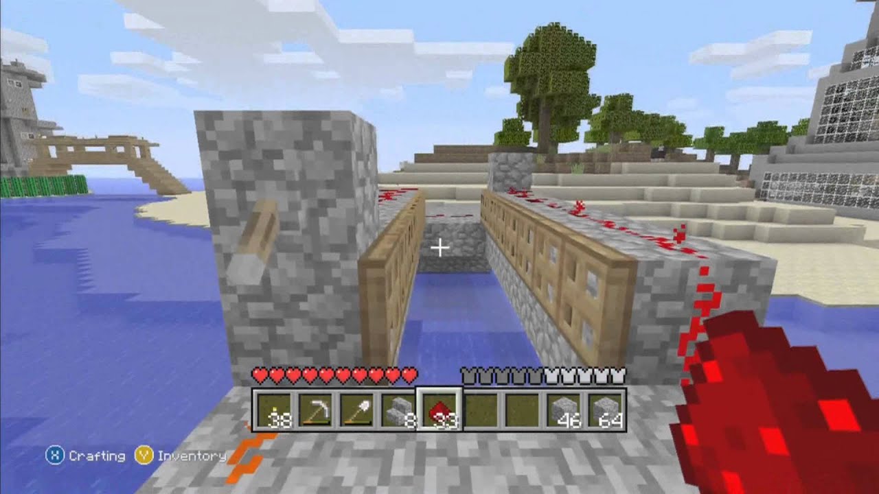 Minecraft Xbox 360 Edition How To Build A Drawbridge Youtube
