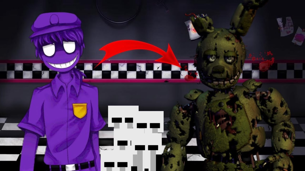 Death Of Purple Guy William Afton In Game Fnaf 3 Youtube