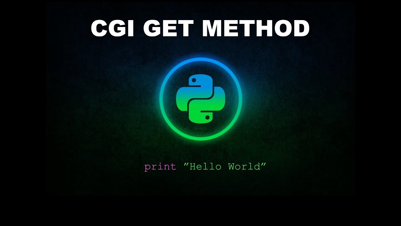 Cgi Get Method Python Programming Youtube