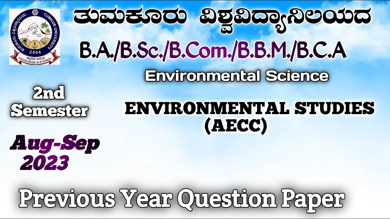 Environmental Studies Aecc Bcom 2nd Semester Previous Year Question