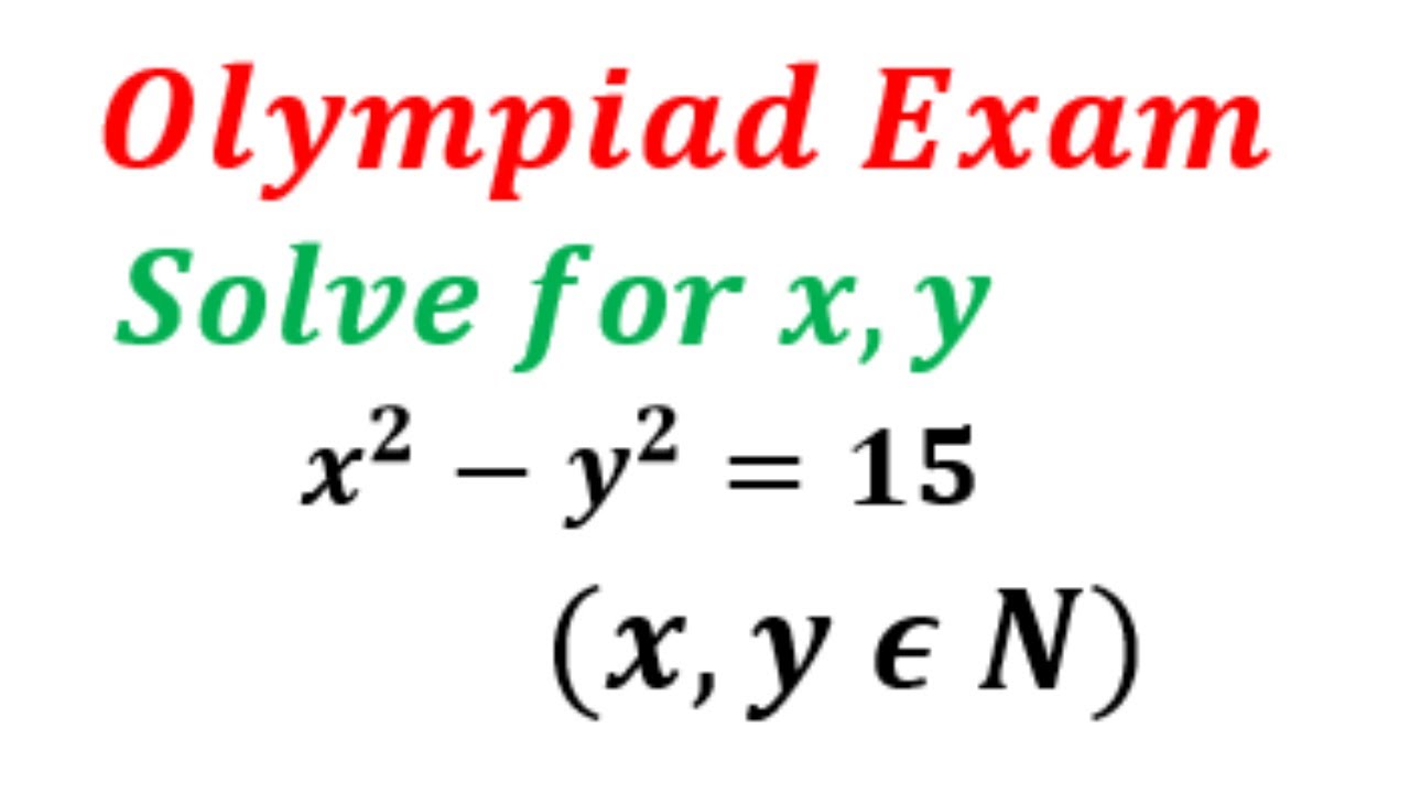 Algebra Equations Problem Olympiad Mathematics Youtube