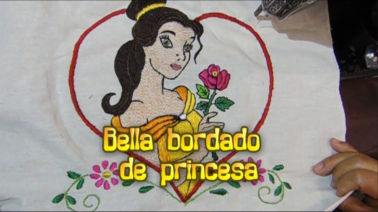 Bella Bordado De Princesa Creaciones Y Manualidades Angeles Youtube