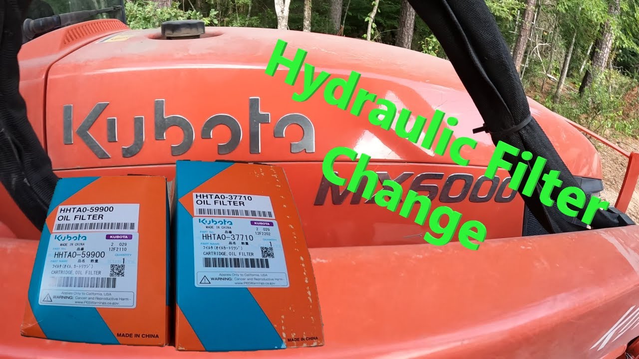 Kubota Hydraulic And Transmission Filter Change Youtube