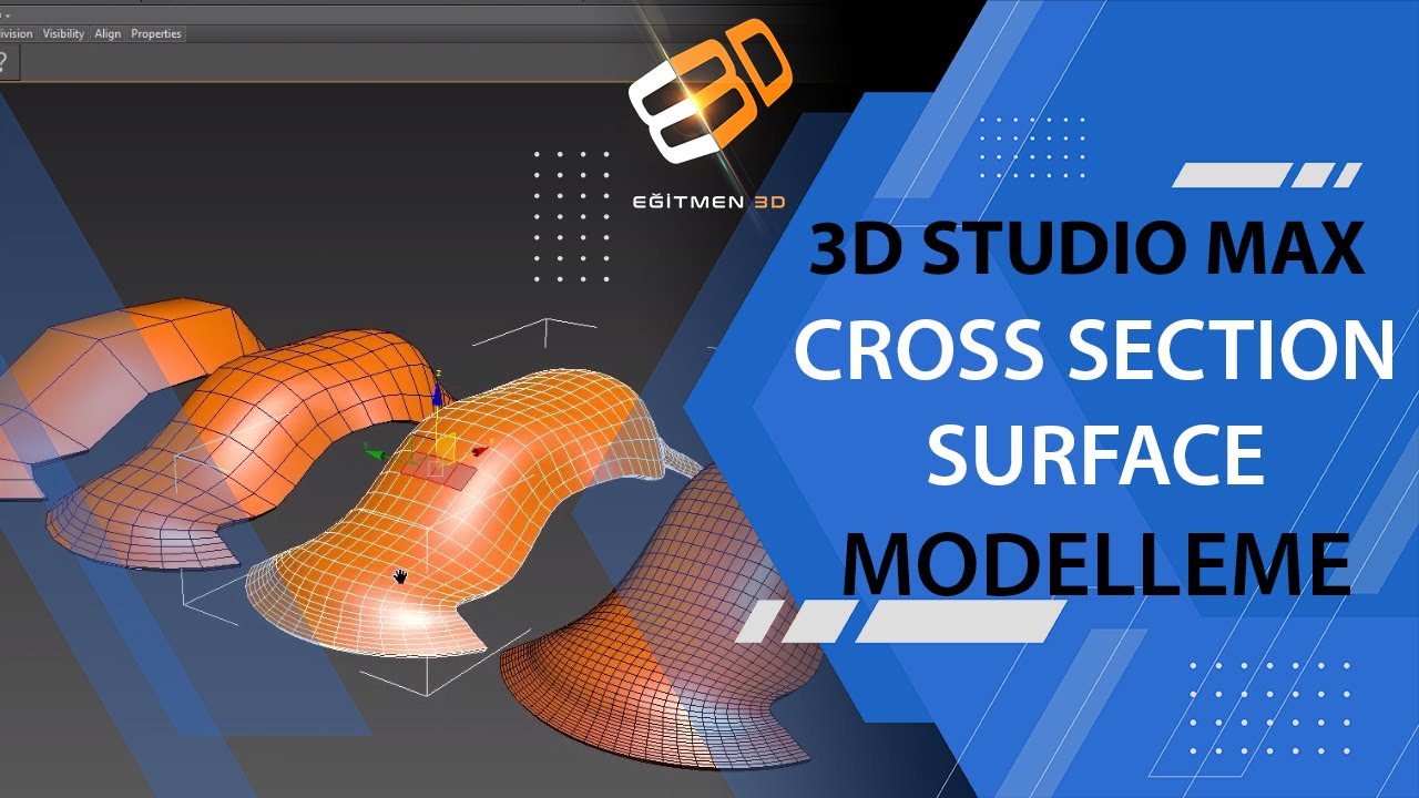 3dtutorial 3dstudiomax 3d Studio Max İle Cross Section Ve Surface