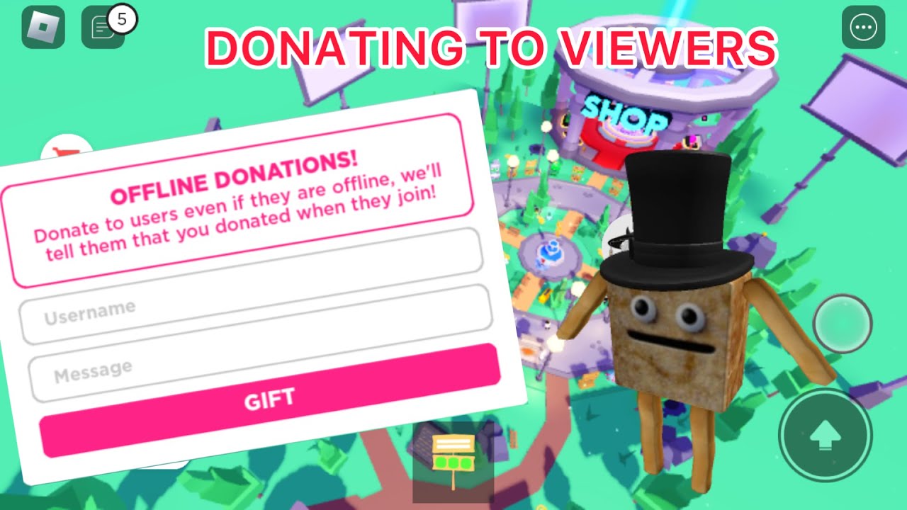 Donating To Every Viewer And Raising Robux Too Youtube