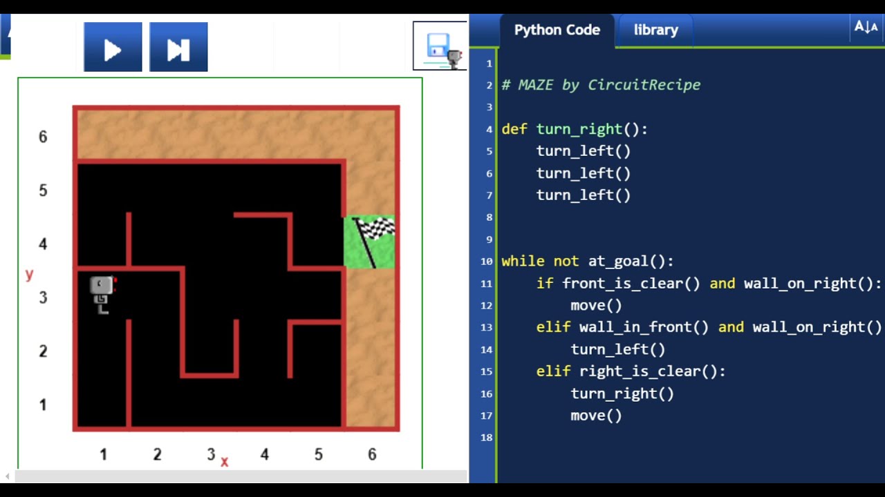 Maze Challenge In Python Reeborg S World Youtube