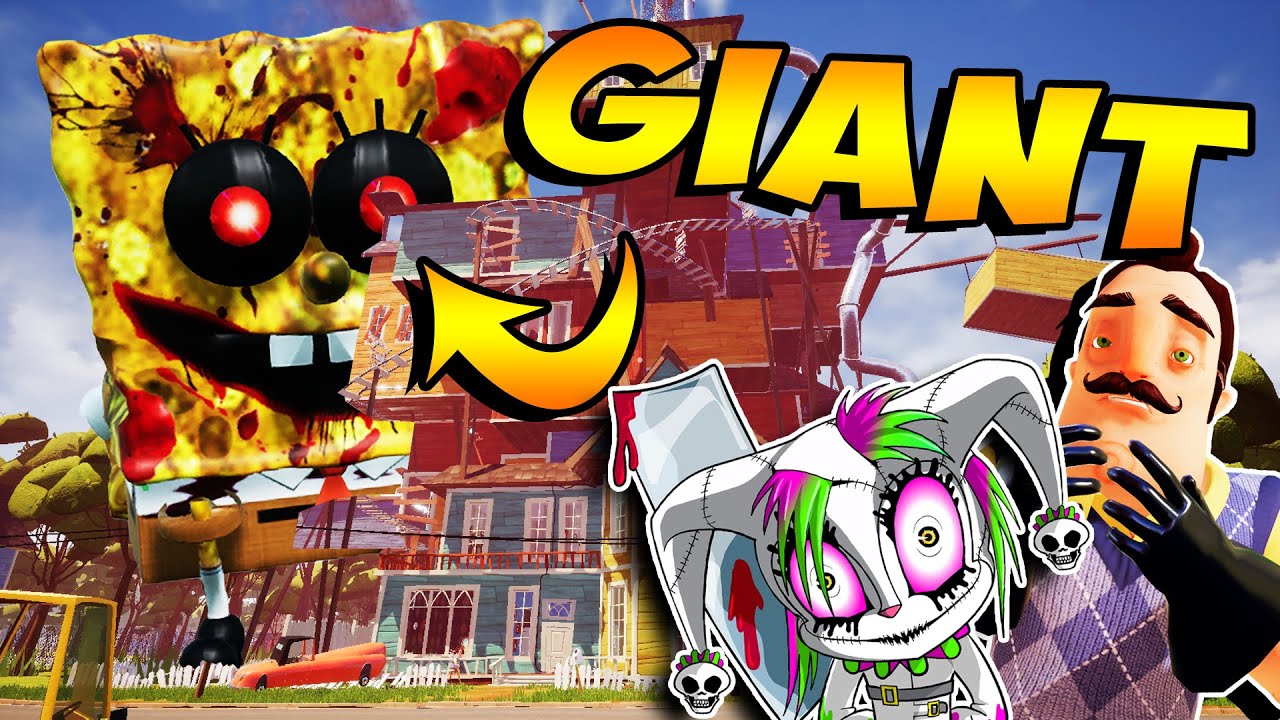 Spongebob Exe Is A Giant Hello Neighbor Mod Youtube