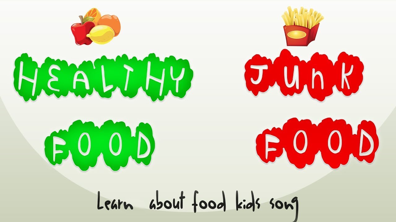 Healthy Food Junk Food Learn About Food Rhyme Kids Songs Rhymes For