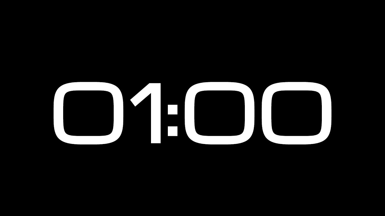 1 Minute Countdown Timer No Sound Youtube
