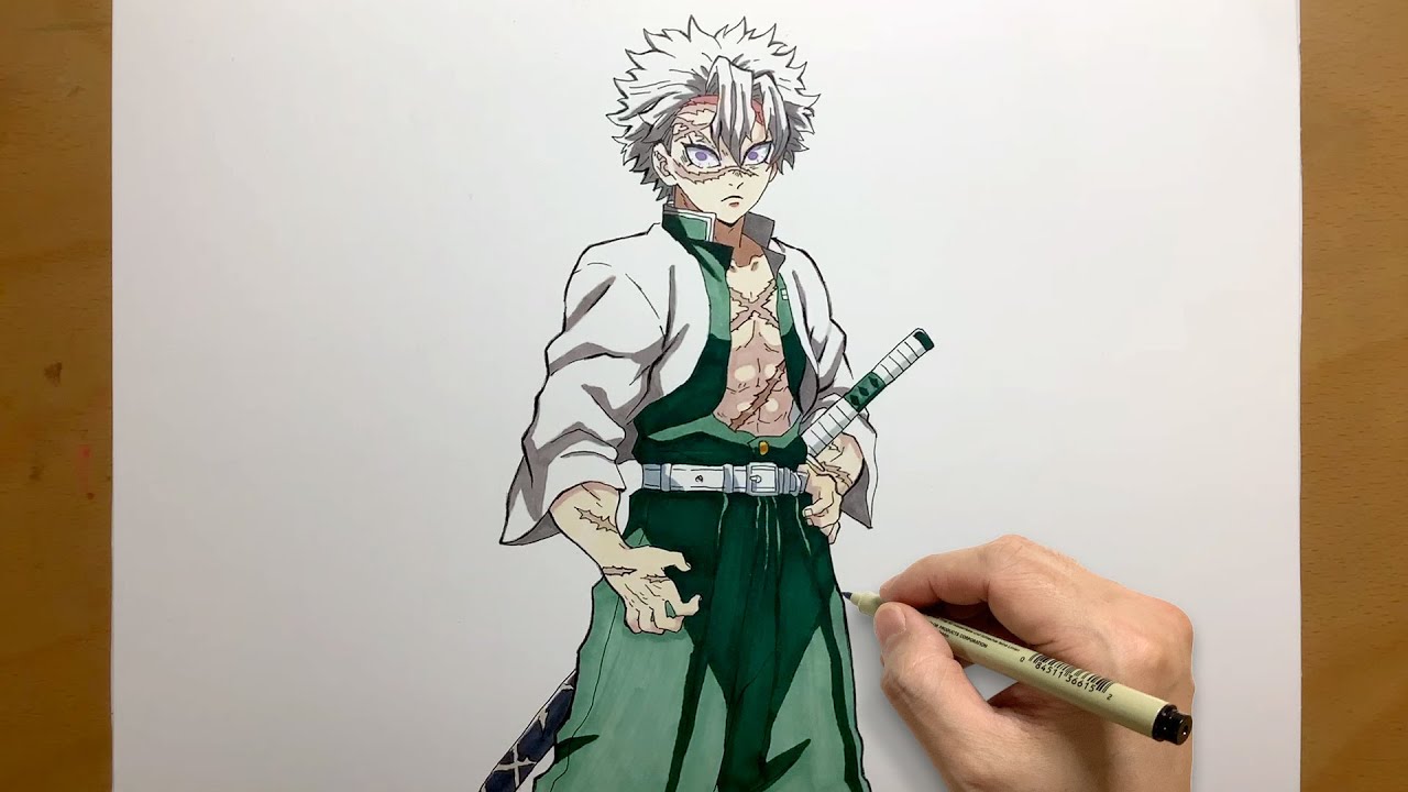 How To Draw Sanemi Shinazugawa From Demon Slayer I Kimetsu No Yaiba