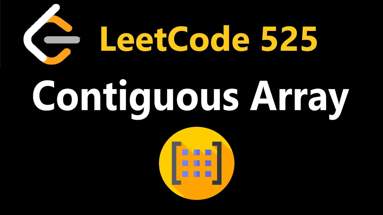 Contiguous Array Leetcode 525 Python Youtube