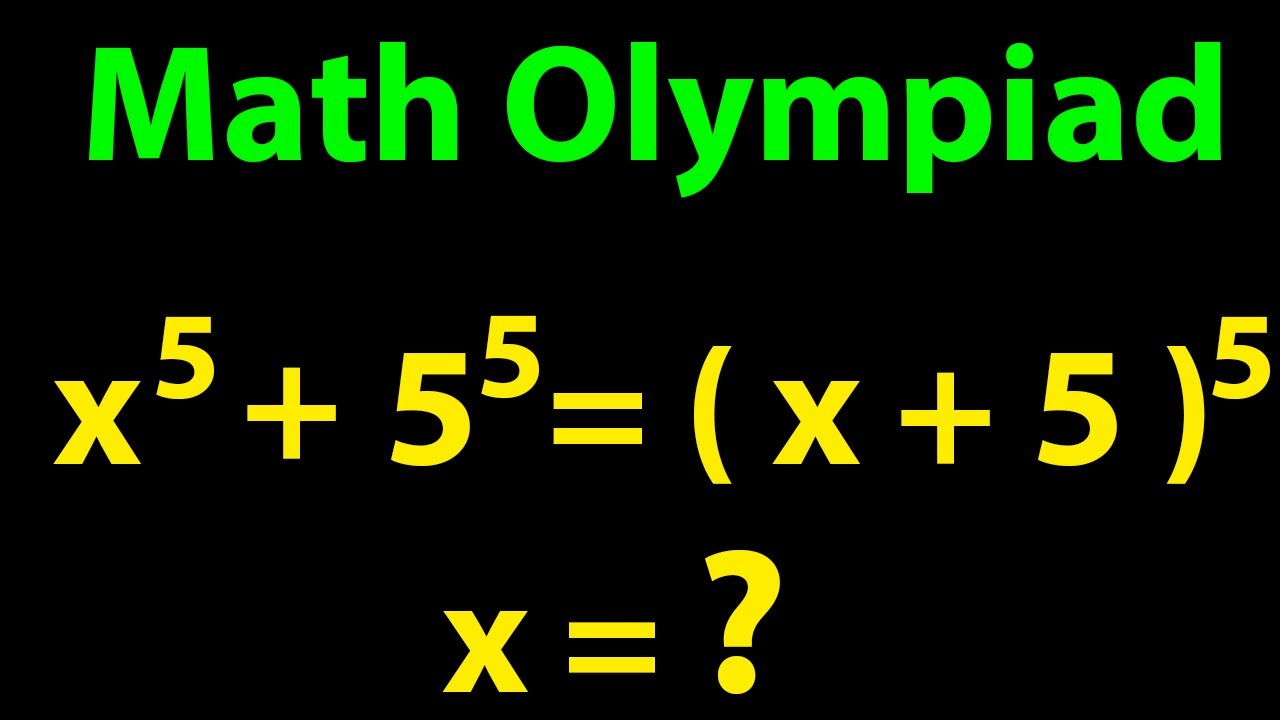 A Nice Olympiad Problem Algebra Youtube