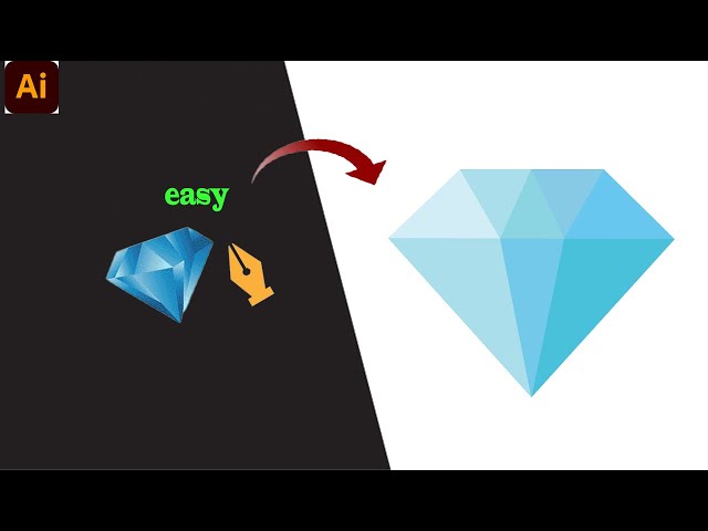 Create Flat Diamond Icon Illustrator Tutorial