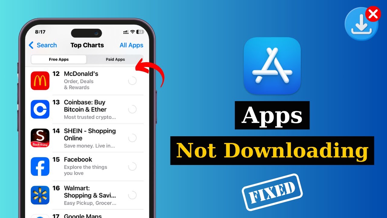 How To Fix App Store Not Downloading Apps On Iphone Iphone Apps Not