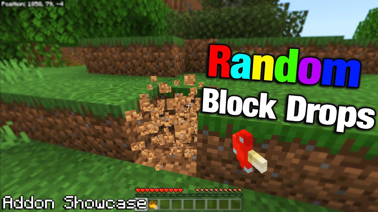 Random Block Drops Addon Showcase On Minecraft Bedrock Edition Random