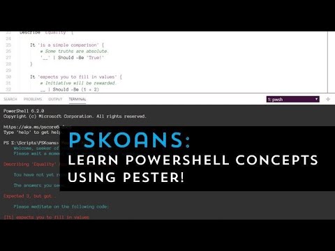 Pskoans Learn Powershell Concepts Using Pester With Joel Sallow Youtube