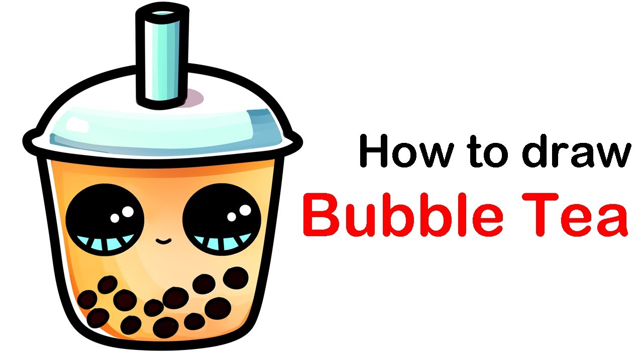 Boba Drink Drawing Bubble Tea Boba Drinks Art Board Print For Sale