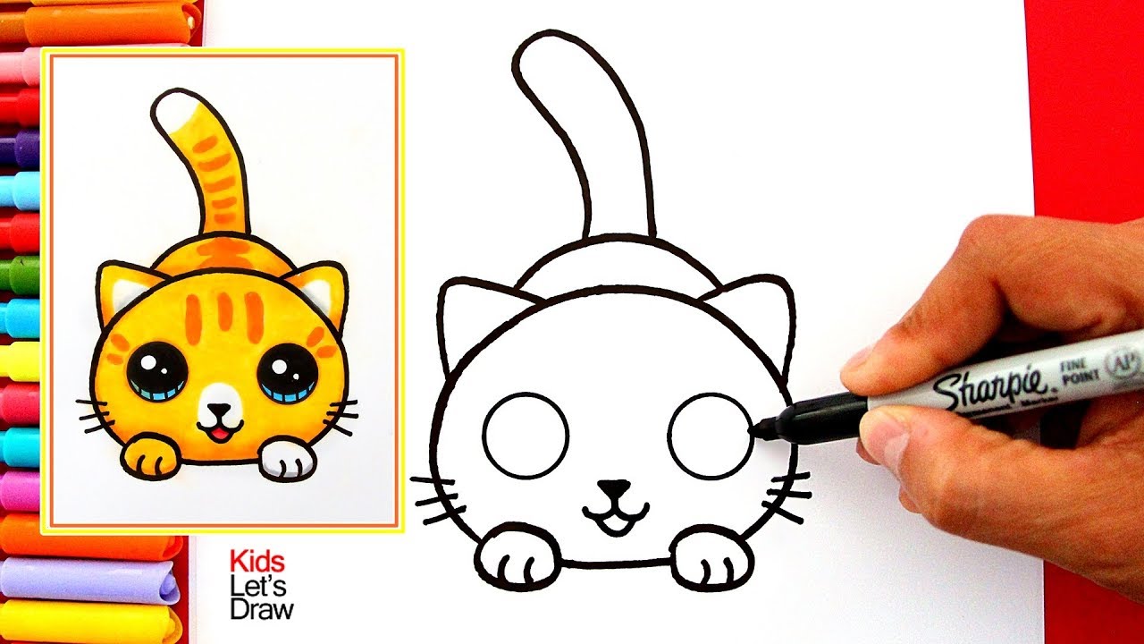 Cómo Dibujar Un Gato De Dibujos Animados Paso A Paso Cómo Dibujar Al