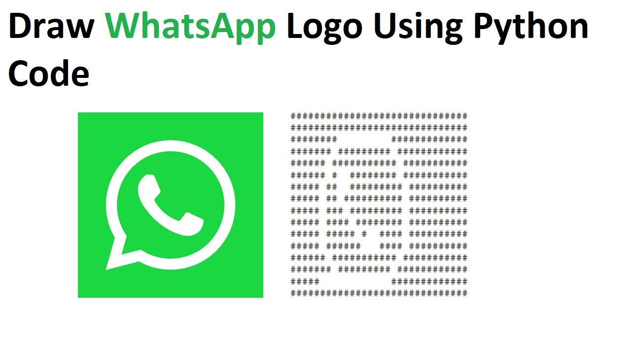 Draw Whatsapp Logo Using Python Code Youtube