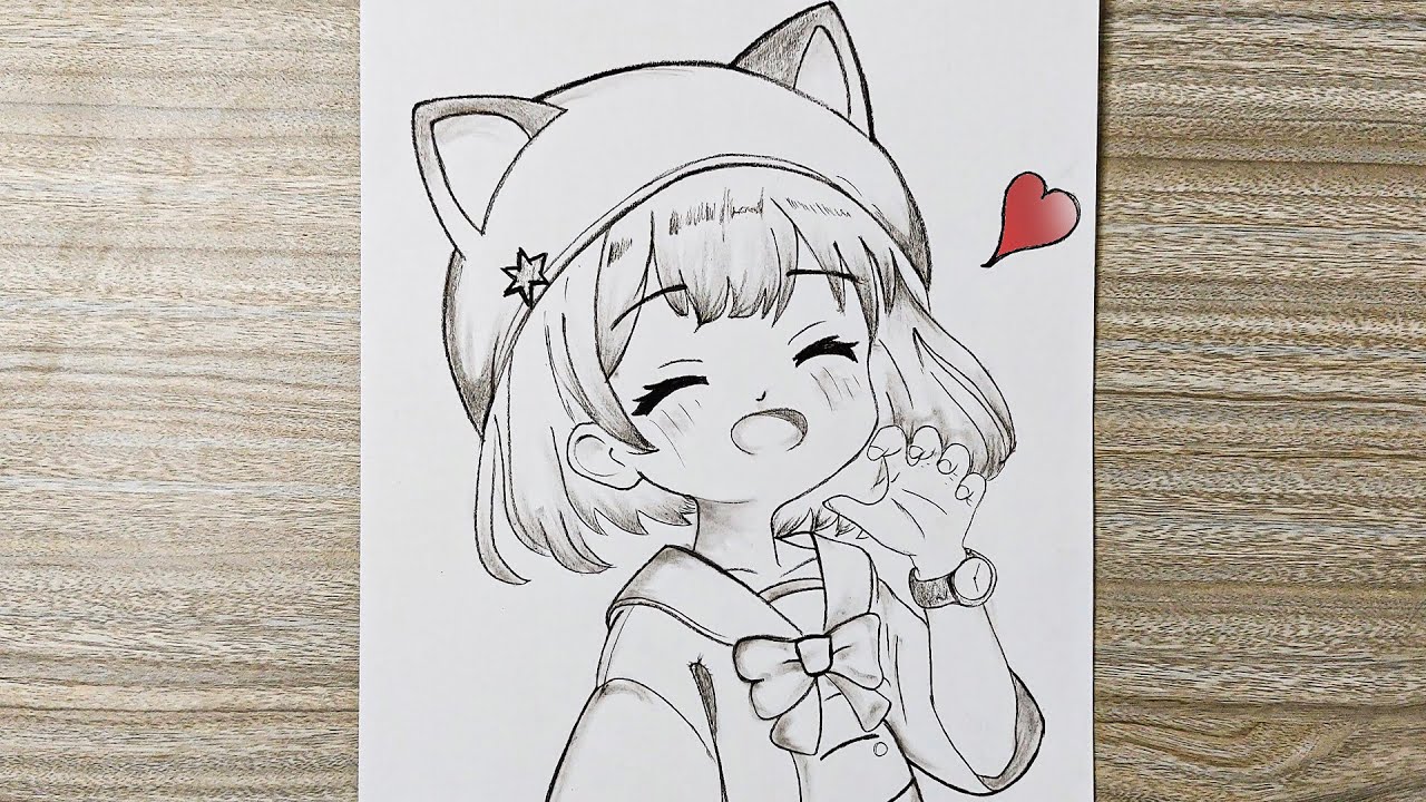 Cute Easy Anime Girl Drawings