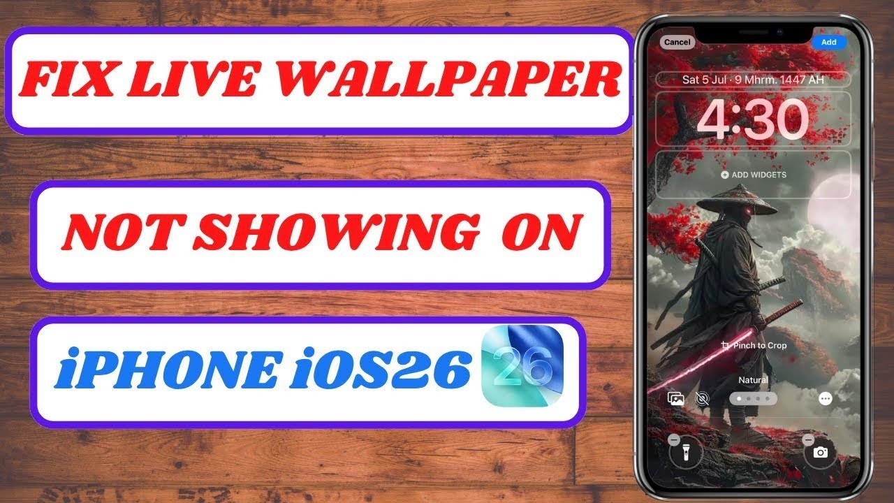 How To Fix Live Wallpaper Option Not Showing On Iphone Ios 26 Youtube