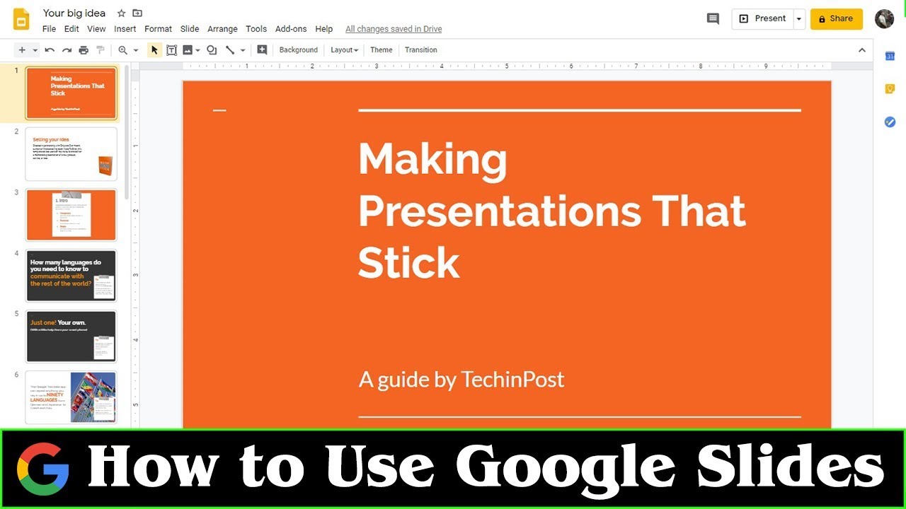 Guide How To Use Google Slides Tutorial Easily Techinpost Youtube