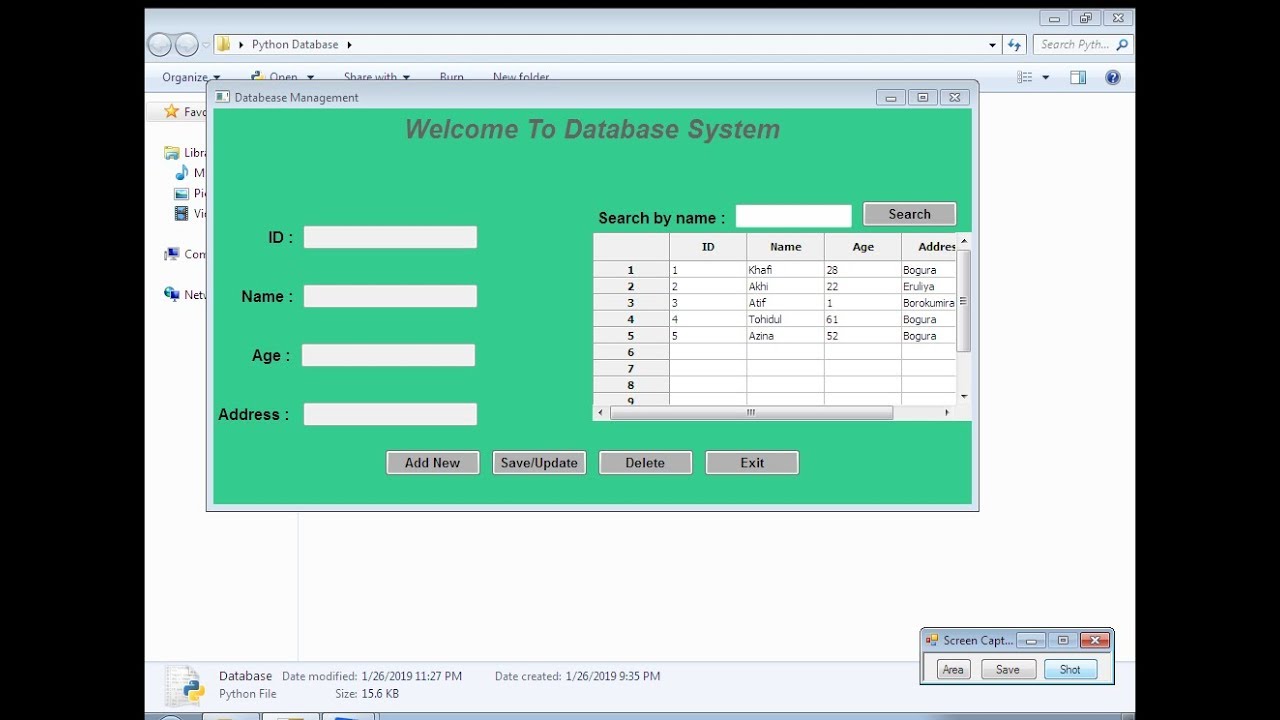 Complete Database Tutorial In Python Youtube