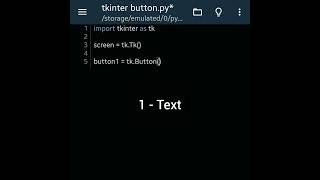 Tkinter Button Making Tkinter 1 Python Py Ideas Shorts Python Tkinter