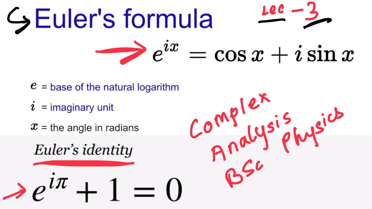 Euler Identity Explained For Dummies Complex Numbers Explanation Of