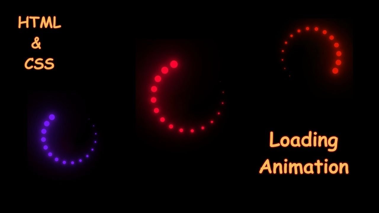 Circle Loading Animation Effects For Website Using Html And Css Html
