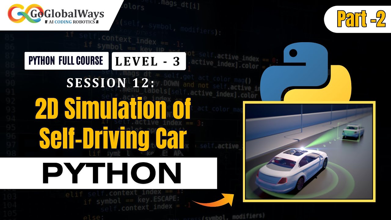2d Simulation Of Self Driving Car With Python Part 2 Youtube