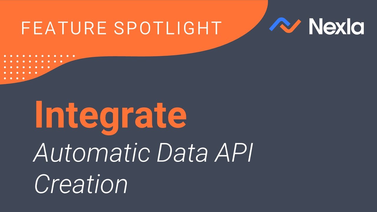 Feature Spotlight Automatic Data Api Creation Youtube