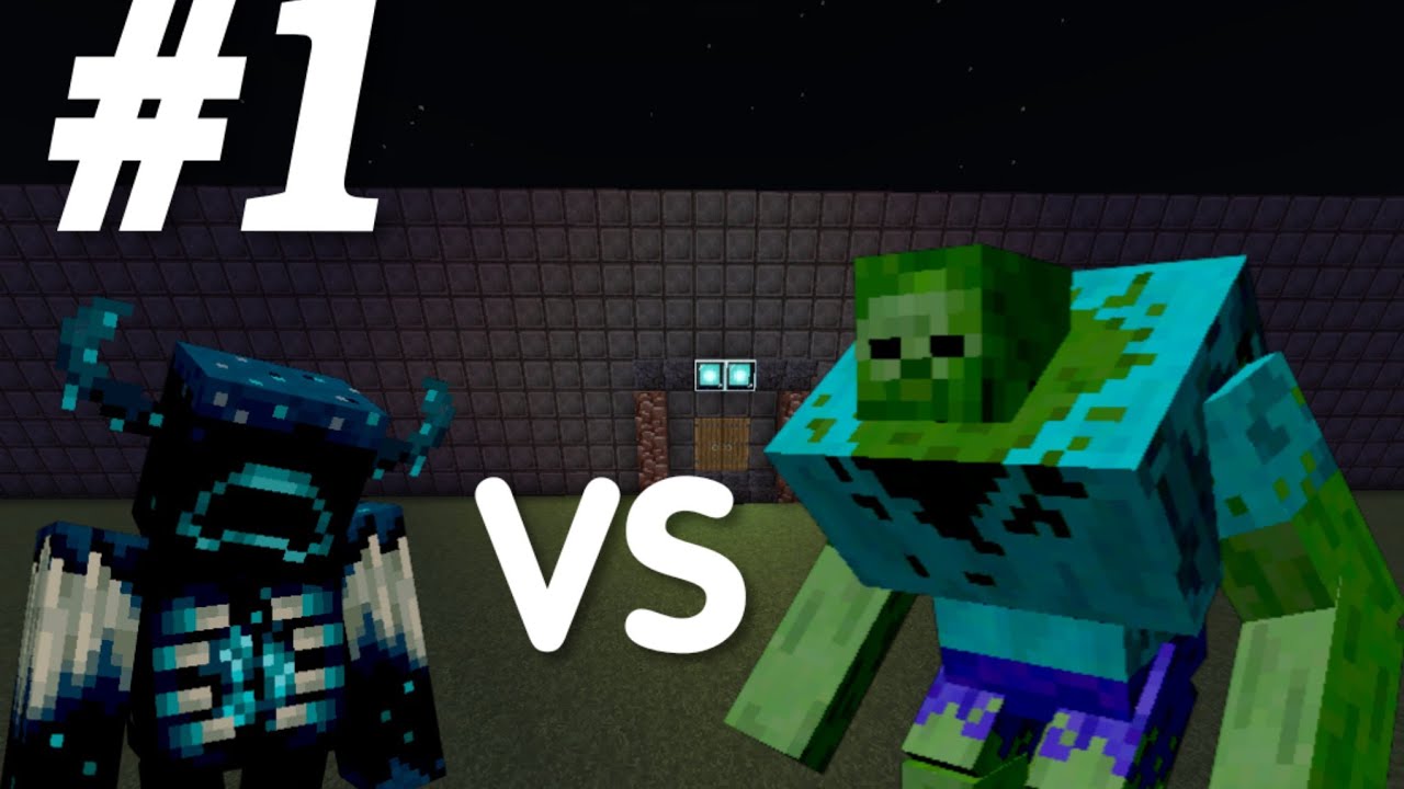 Warden Vs Mutant Zombie Minecraft Mob Fight Ep1 Gameplay Malaysia
