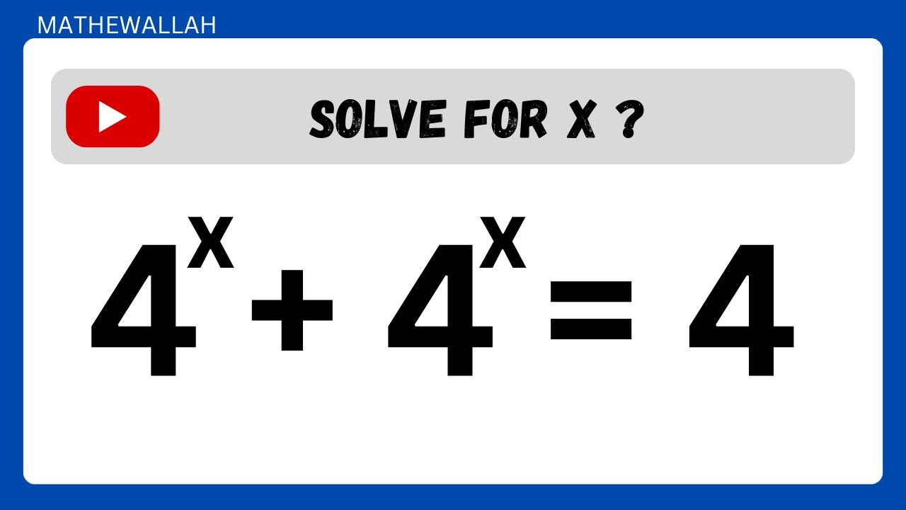 Equation Solving Basic Math Problem Solving Youtube