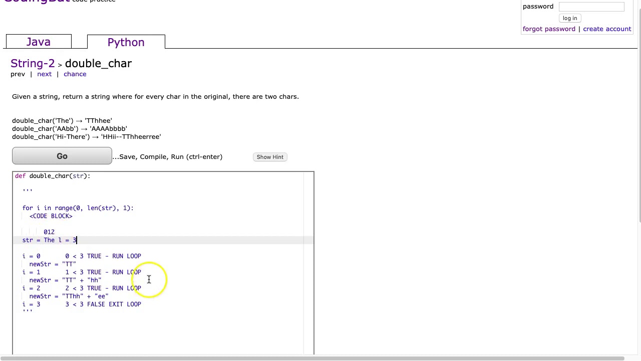 Codingbat Doublechar Python Youtube