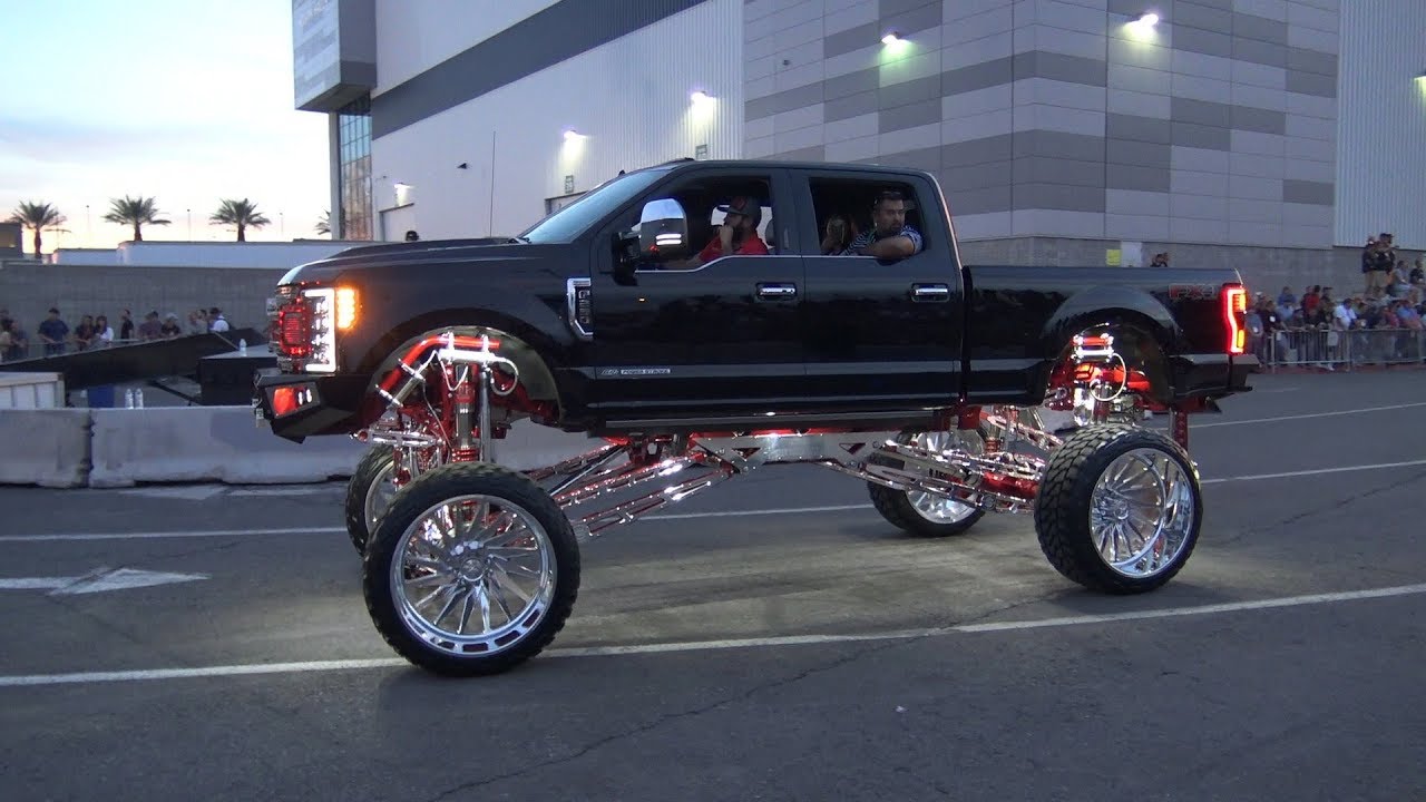 Lifted Trucks At The Sema Cruise 2018 Youtube