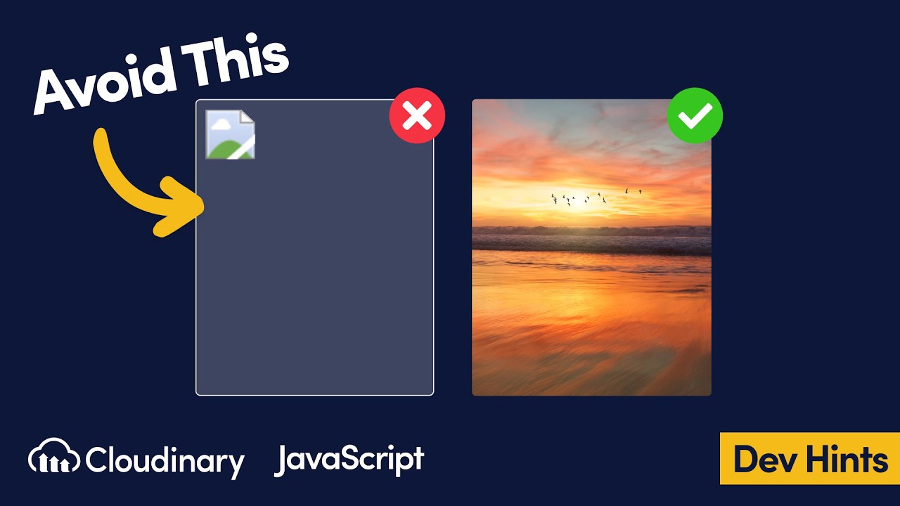 Prevent Broken Images In Javascript With Cloudinary Dev Hints Youtube