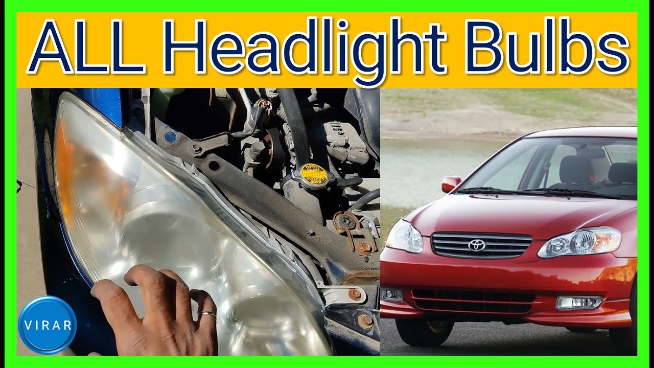 How To Replace Headlight Bulbs Toyota Corolla 2003 2008 55 Off