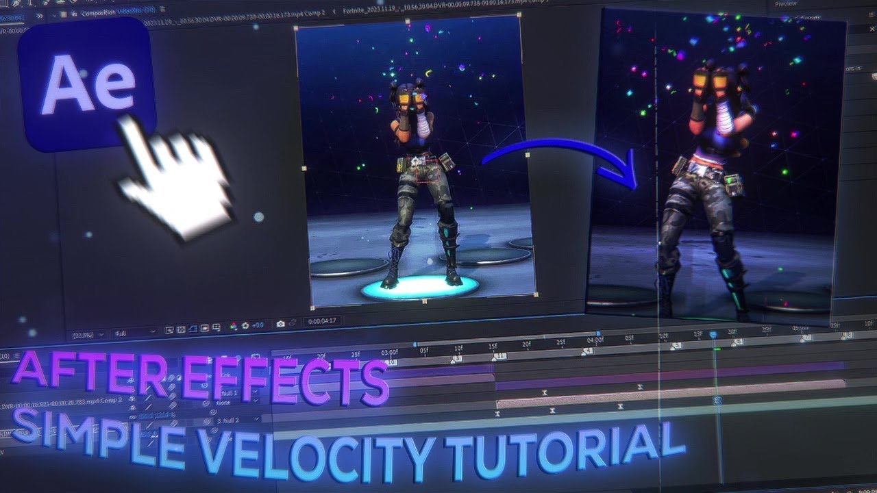 Simple Velocity Edit Tutorial After Effects Youtube