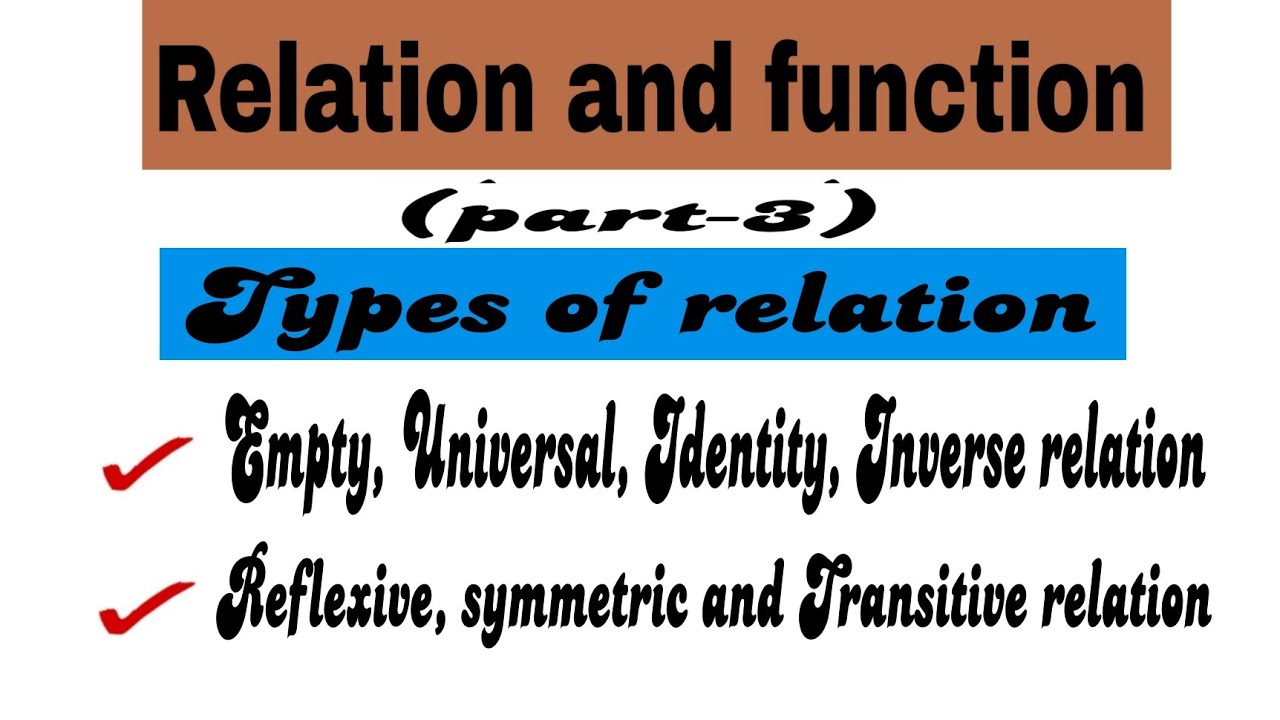Types Of Relation Definition And Examples Vmatics444 Youtube