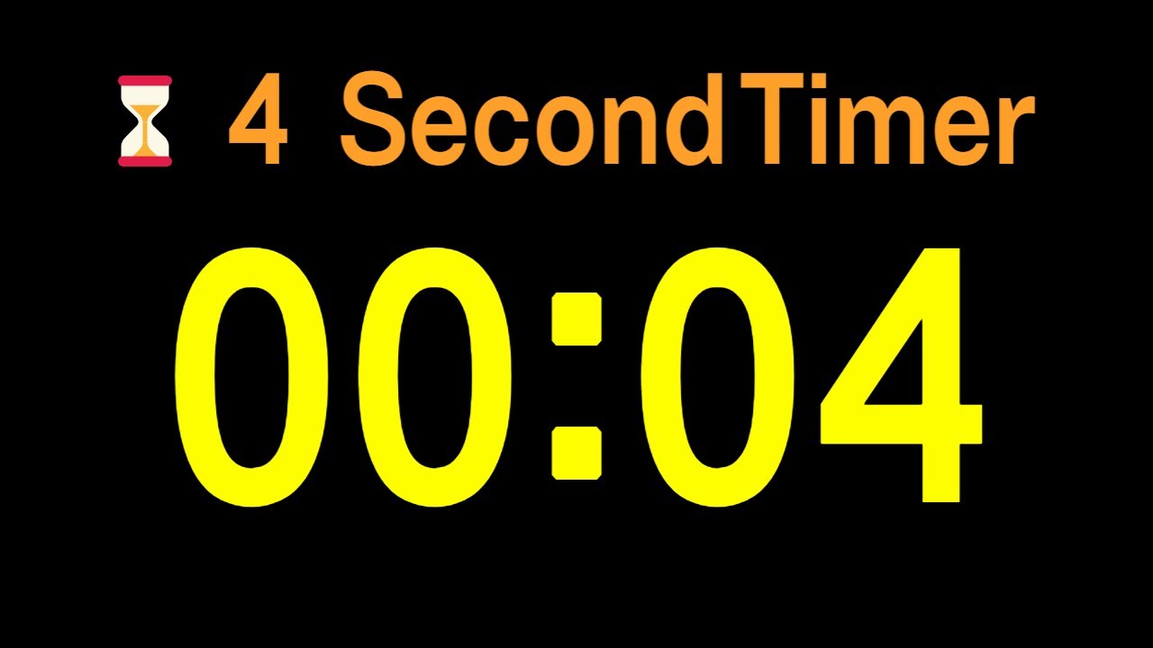 вџ 4 Second Timer рџ љ Alarm рџ ќ Simple Timer Youtube