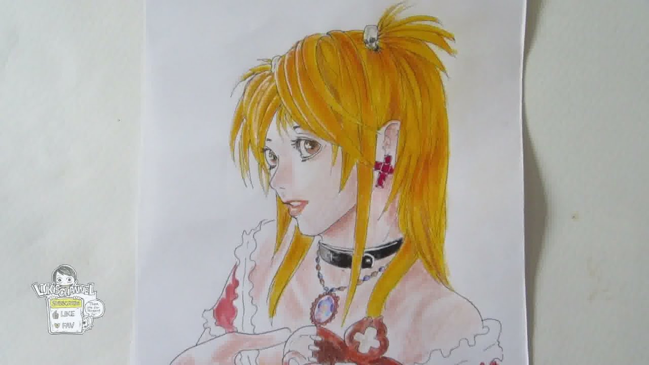 How To Draw Amane Misa From Death Note Pt 2 弥 海砂 Youtube