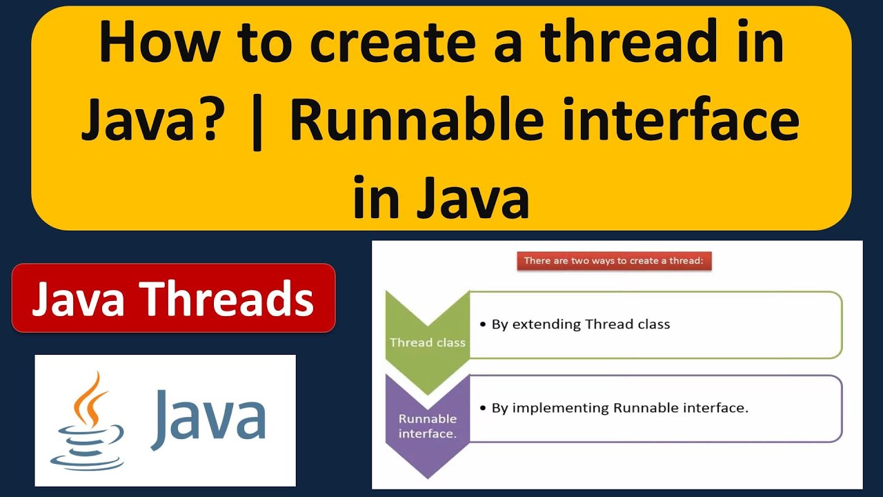 How To Create A Thread In Java Runnable Interface In Java Java