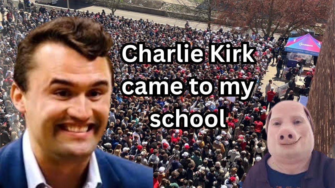 Charlie Kirk And John Pork Came To My School Vlog 23 Youtube