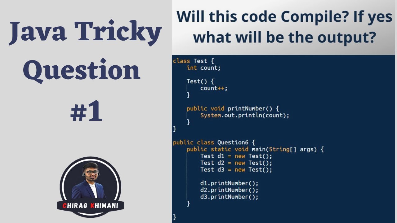 Java Tricky Question Challenge 1 Java Interview Question Youtube