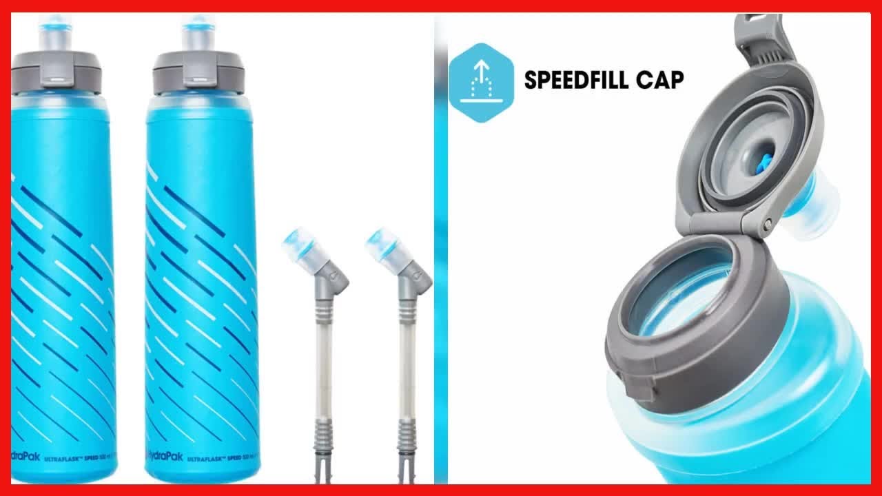 Hydrapak Ultraflask Collapsible Soft Flask Water Bottle For Hydration