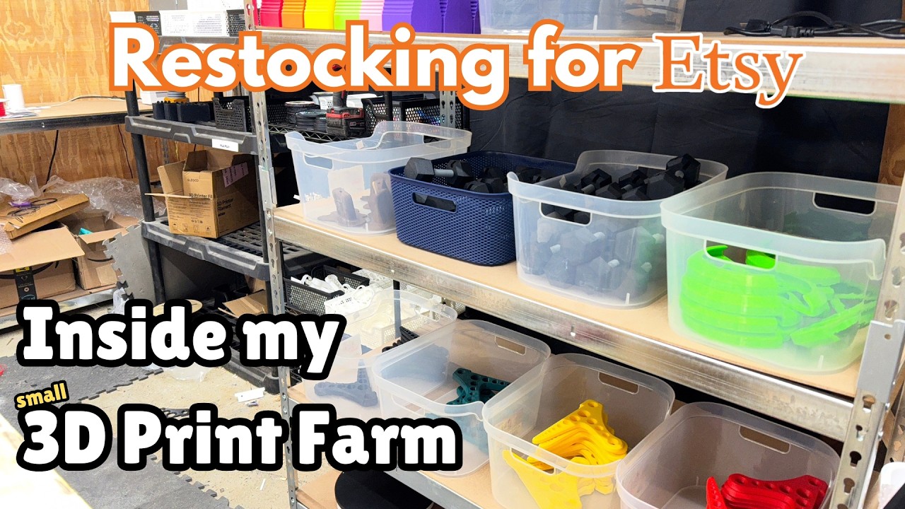 Inside My Small 3d Print Farm Packing Etsy Orders Restocking Products